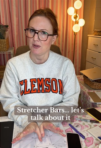 Let’s talk all things stretcher bars...🩷 #needlepoint #stretcherbars #wipwednesday #seneca #southcarolina