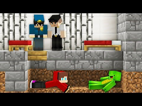 JJ and Mikey Prison Escape Challenge !!! Minecraft Like Maizen Mikey And JJ