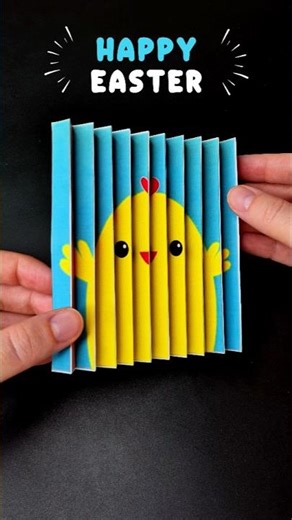 DIY Easter Optical Illusion Toy 🐥🐰 Agamograph Paper Craft Tutorial #diy #papercraft