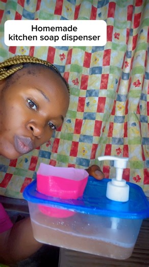 Homemade kitchen soap dispenser 😱 #reelsviralシ #hack #diy | Chiamaka Maryjane