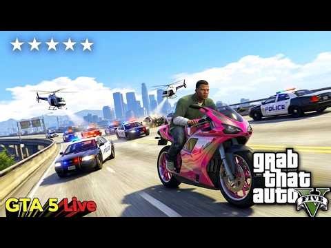 🔴 GTA 5 LIVE Franklin Crazy Bike Escape from Police