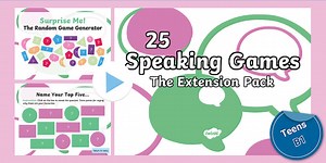 25 Speaking Activities for ESL - Extension Pack [Teens, B1]
