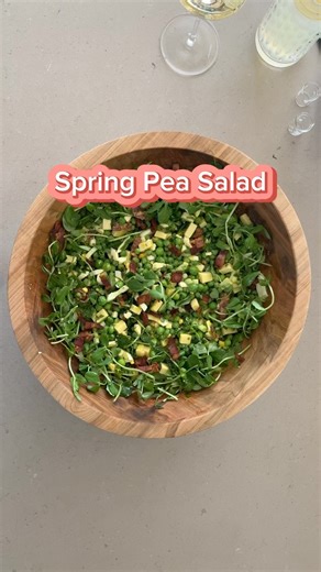 Fresh Spring Pea Salad full recipe in my new book THe Salad Lab Whisk Toss Enjoy available for preorder link in bio #salad #spring #eastersalad #saladsofinstagram #thesaladlabofficial #peasalad #easyrecipe #delicious #recipebook | The Salad Lab