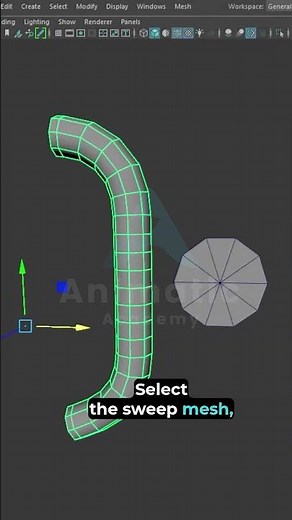 How to Customize Sweep Mesh in Maya