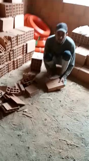 Manual Brick-Making Techniques for Reddish-Brown Bricks