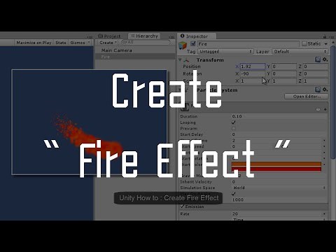 Unity3D How to : Create Fire Effect with Particle System