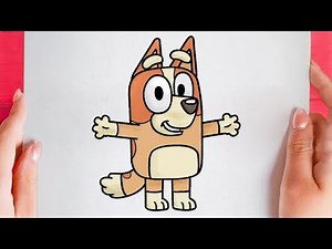 How to draw Bingo from Bluey step by step