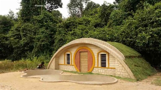 Five days of manual labor to complete the Hobbit House pond