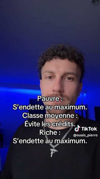 La dette n’est pas le problème. ❌Le pauvre s’endette pour finir le mois. 😬La classe moyenne fuit la dette par peur. ✅Le riche utilise la dette pour investir. #immobilier #investissement #credit