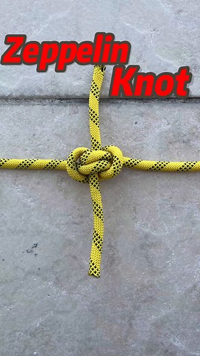 719K views · 9.2K reactions | Zeppelin Knot. A zeppelin bend is an end-to-end joining knot formed by two symmetrically interlinked overhand knots. It is stable, secure, and highly resistant to jamming. It is also resistant to the effects of slack shaking and cyclic loading. #zeppelin #knot #tutorial #Joining #secure #reelsfb #reelsviral #reelsinstagram #climbing | Nots | Facebook