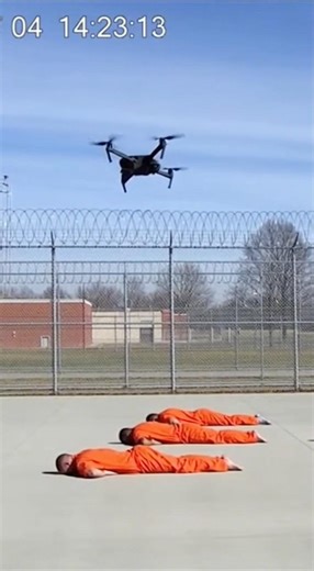 Drone shot down during a prison lock down #bodycam