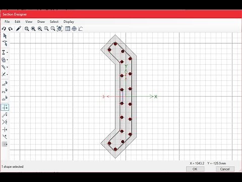 Complex Shaped Column Modelling in Etabs Section Designer