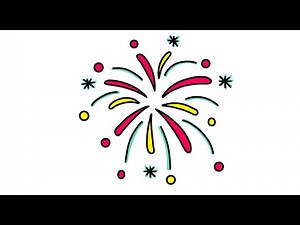 how to draw fireworks | easy drawing tutorial