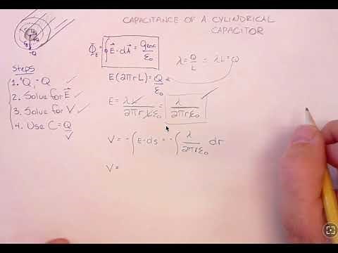 Derivation of Capacitance for a Cylindrical Capacitor