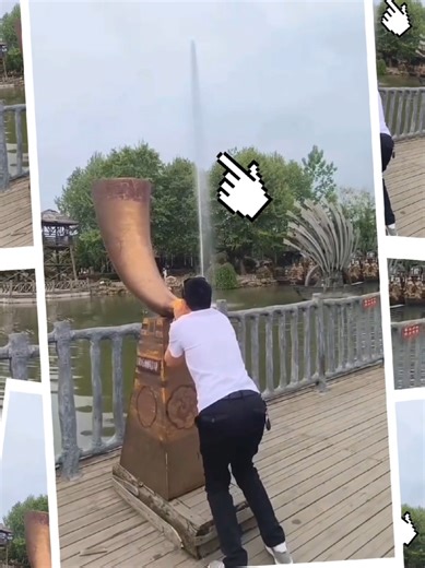 Sound-Activated Fountain Surprises with Its Response