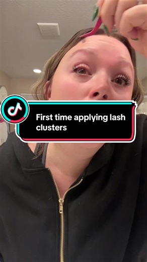 Learning how to do lash clusters in real time… please send help 🫠 I need all the tips and tricks so please… drop them in the comments!! DIY lash clusters/extensions tutorial (first time!) #diylashesathome #momsoftiktok #lashclusterstutorial