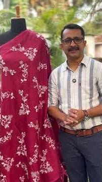 ✨ Premium Mul Cotton Embroidered Fabric with White Thread Work – Soft, Lightweight & Breathable