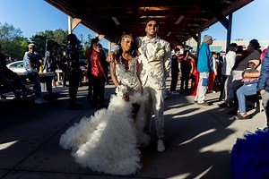 Madison and New Standard Academy celebrate combined 2025 prom at Flint Farmers Market