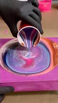 Beginner’s Straight Pour Fluid Art | Step by Step Tutorial #shortsart #fluidart #acrylicpouring