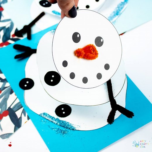 488K views · 462 reactions | Melting Snowman Paper Craft - Craft meets play with this adorable snowman that can be stretched, wobbled and melted! https://www.artycraftykids.com/craft/melting-snowman-paper-craft/ | Arty Crafty Kids | Facebook