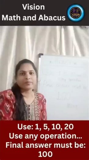 😱 99% FAIL This Math Challenge! Can YOU Make 100 using 1,5,10 and 20.#sailaja #maths #puzzle #viral