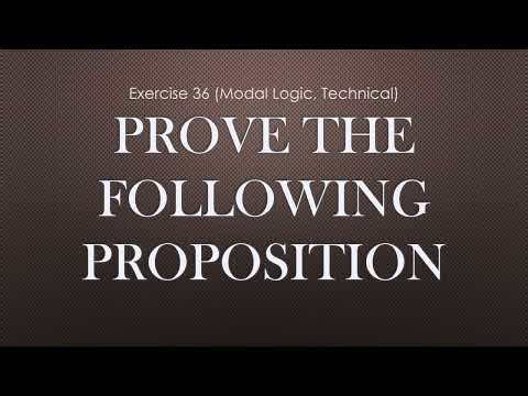 Exercise 36 Modal Logic Technical