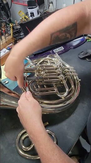 How to remove a broken brass instrument slide. #instrumentrepair