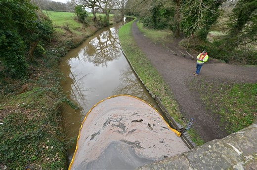 Black Country canal closed after burst pipe left raw sewage flowing towards nature reserve