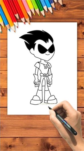 How to Draw Robin | Teen Titans Go! Wiki | Easy Drawing & Coloring for Kids