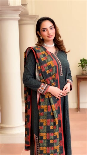 7.2K views · 76 reactions | Classic prints. Cozy khaddar. Deep dark green tones. Your perfect winter essential is here. Product Code: KKH-3576 Shop now: www.khasstores.com #KhasStores #KhasWinter #KhaddarSuit #KhasSale #KhasStyle | Khas Stores | Facebook