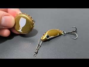 Save money by making fishing lures from beer caps.