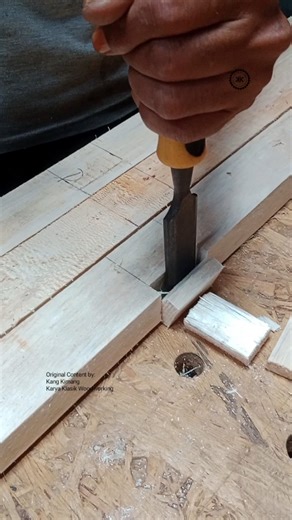 Hand-Chiseled Mortise for a Strong Chicken Coop Frame #shorts #woodworkingtipsandtricks