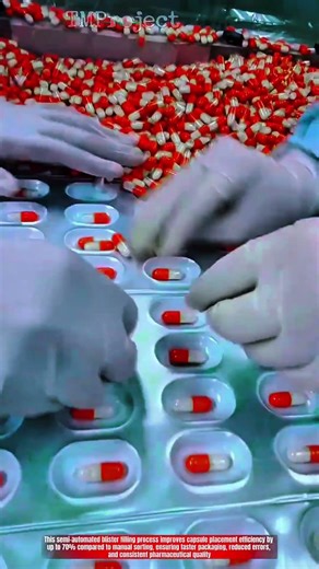 Not Fully Automated Capsule Filling Machine to Arrange Blister Capsules