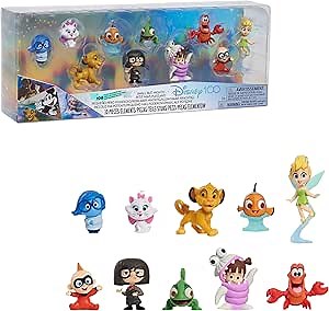 Disney100 Years of Small But Mighty, Limited Edition 10-piece Figure Set, Kids Toys for Ages 3 Up by Just Play