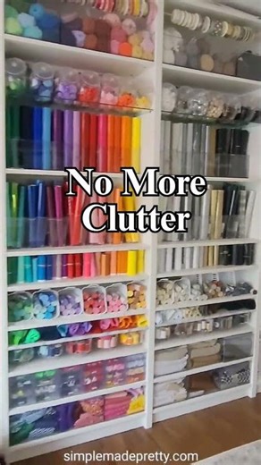 No More Craft Room Clutter! #craftroom #craftroomorganization #craftroomstorage #dollartreehacks