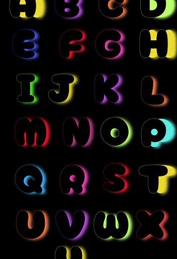 Neon Alphabet ABC Song | Glowing Letters A to Z | Kids Learning #shorts #abcd