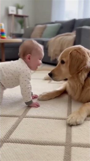 Dog and baby playing together!