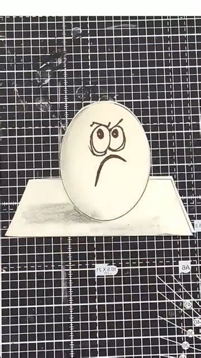 How to Make a 3D Grumpy Egg (Tutorial). #art #shortsvideo