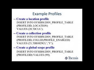 Using Db2 for z OS Profile Tables
