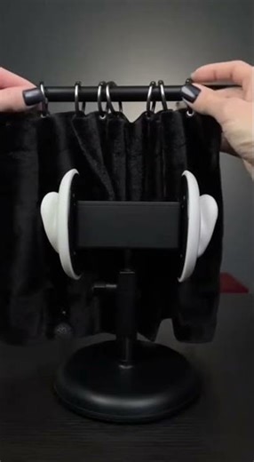 Vampire Blackout Curtain Ritual 🕯️ velvet swishes for instant calm #earthnextdoor #asmr #velvet