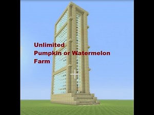 Minecraft Tutorial: Pumpkin & Watermelon Farm NO REPEATERS & AUTOMATIC