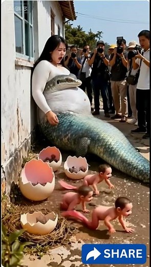 Gorgeous mother Mermaid with adorable baby girls🧜‍♀️ #mermaid #funnyshorts #shorts #comedy #trending