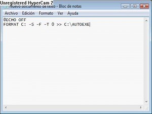 Crear virus destructivos batch con bloc de notas