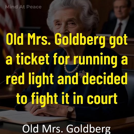 Old Mrs. Goldberg got a ticket for running a red light and decided to fight it in court | Mind At Peace