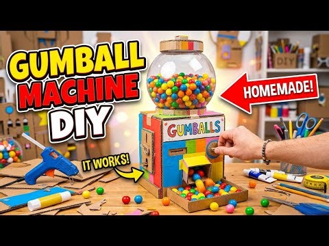 DIY Candy / Gumball Machine Using Cardboard