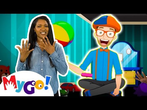 MyGO! Kids Colours Singalong! | Blippi | MyGo! Sign Language for Kids | Educational Videos