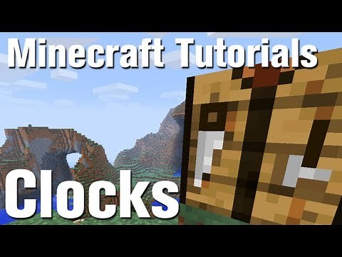 Minecraft Tutorial: How to Make a clock in Minecraft