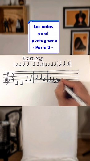 Las notas en el pentagrama - Parte 2 #aprendermusica #aprendemusicaentiktok #teoriamusical #lenguajemusical #aprendeentiktok #leerpartitura #pentagrama #notasmusicales #musicos #musica #parati #musicosentiktok