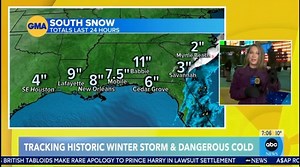 21K views · 593 reactions | 7.6” Pensacola, FL 7.5” Mobile, AL The most snow ever recorded! Most records go back to the mid to late 1800s 8” in New Orleans is likely second-most after 1895 storm. And that snow is going nowhere this morning! How are you all holding up? | Ginger Zee | Facebook