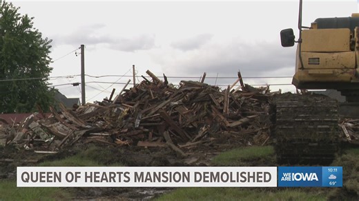 Historic Queen of Hearts Mansion demolished in Marshalltown